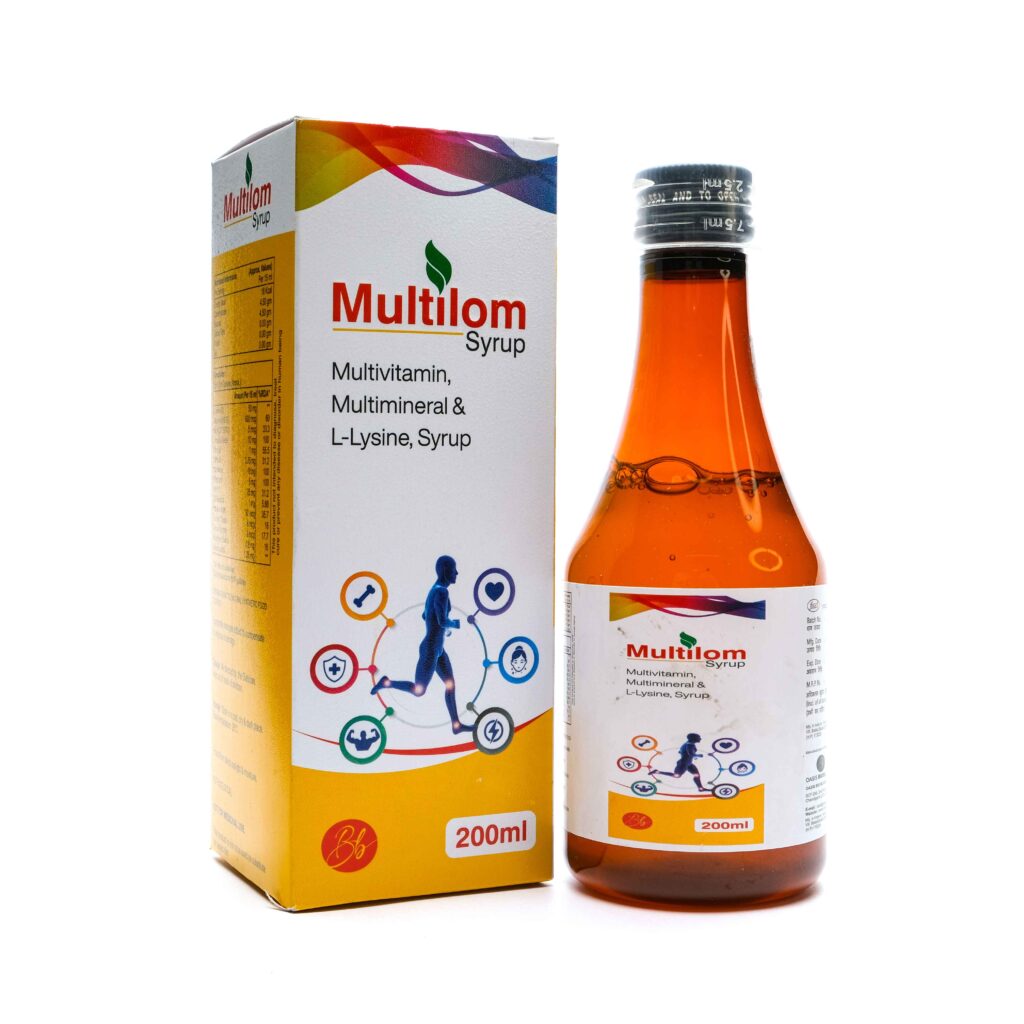 Multilom Syrup – L-Lysine with Multivitamins & Minerals | Oasis